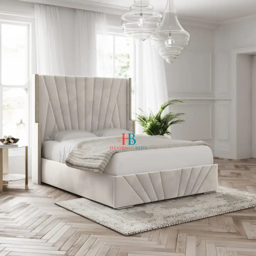 Veera Wingback Ottoman Storage Bed - Heavenlybeds