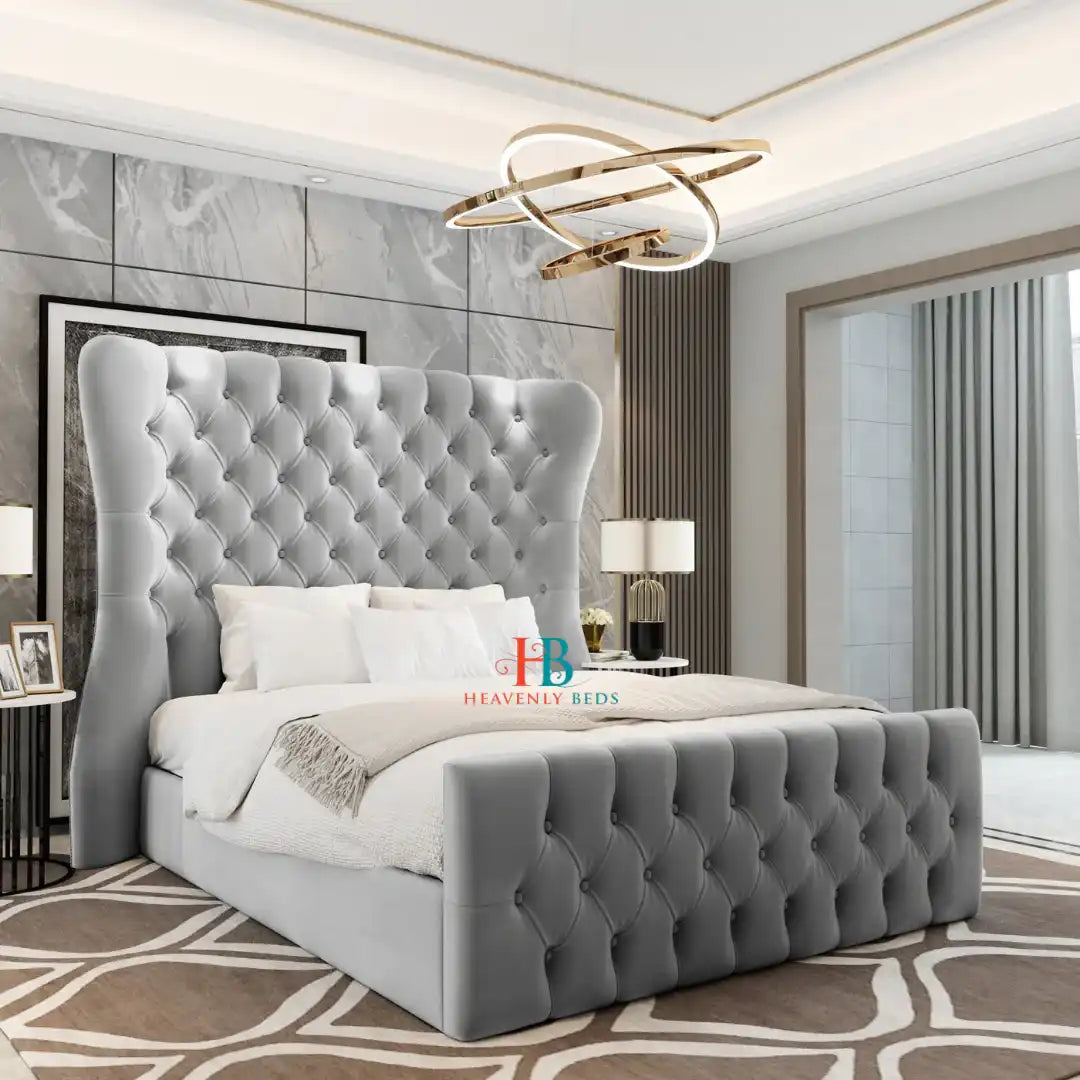 Buxton Wingback Bed Frame | Luxurious Handmade Bed | Heavenlybeds