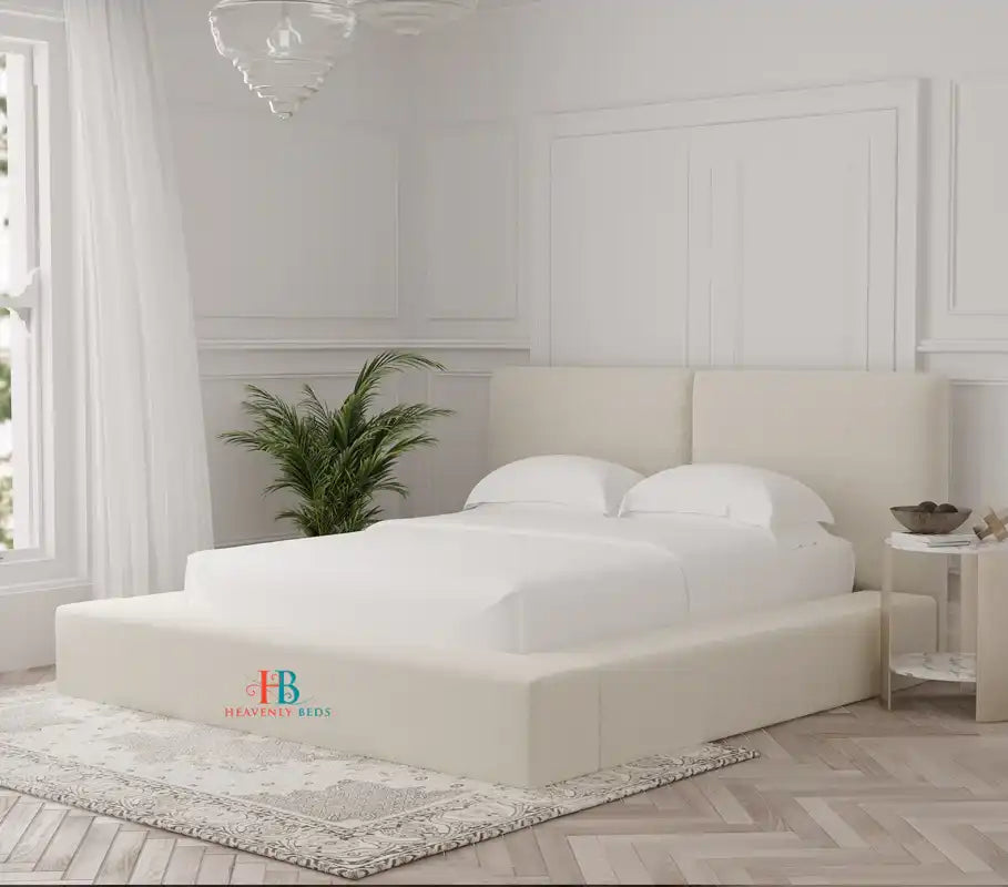 Havana Ambassador Bed Frame - 5ft King Size - Cream Plush Velvet ...