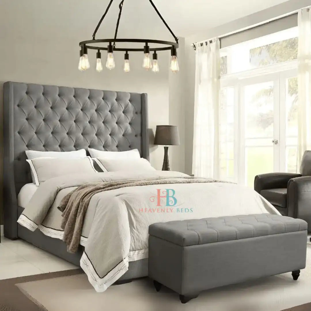Grande Wingback Bed Frame - Limited Stock - 5ft Kingsize – Heavenlybeds