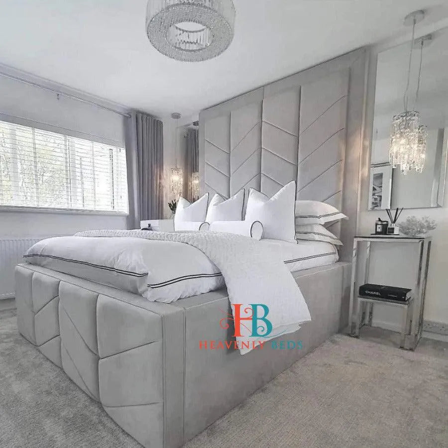 Amber Deluxe Bedframe 8ft Headboard & High Sides – Heavenlybeds