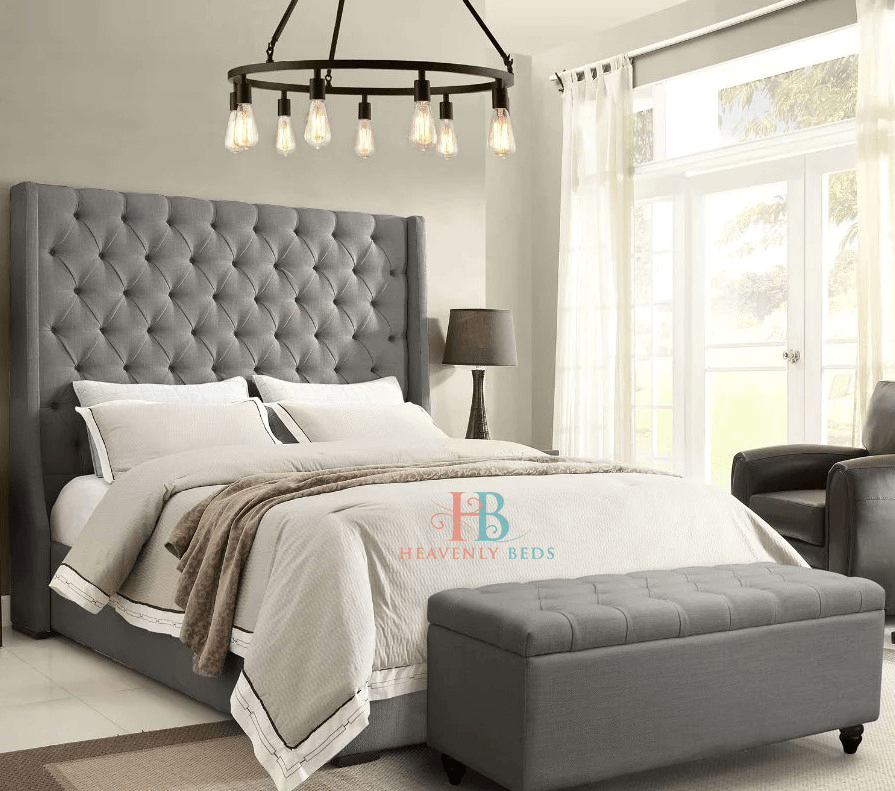 Grande Wingback Bed Frame - Limited Stock - 5ft Kingsize – Heavenlybeds